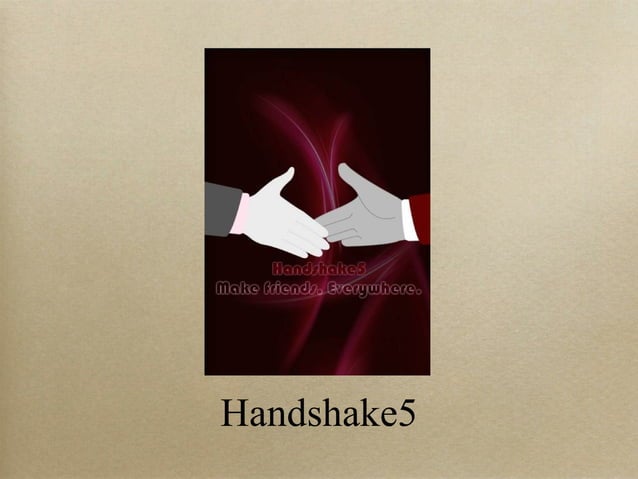 Handshake5 is the "virtual handshake" app | PPT