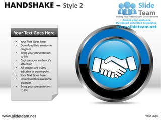 Handshake design 2 powerpoint slides. | PDF