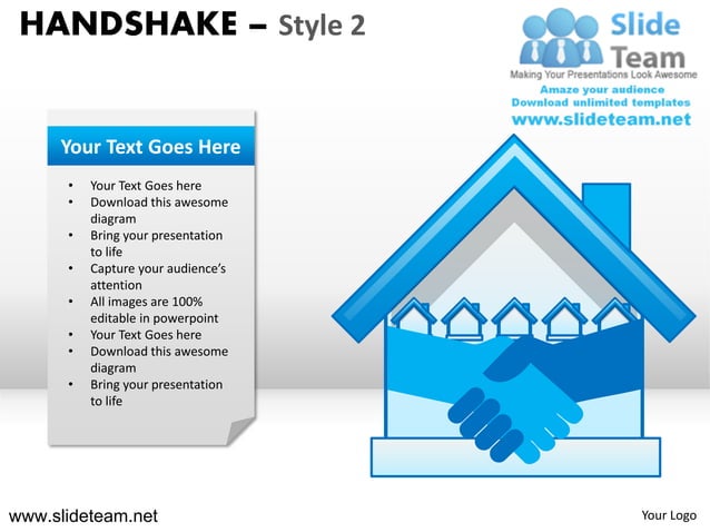 Handshake design 2 powerpoint slides. | PDF