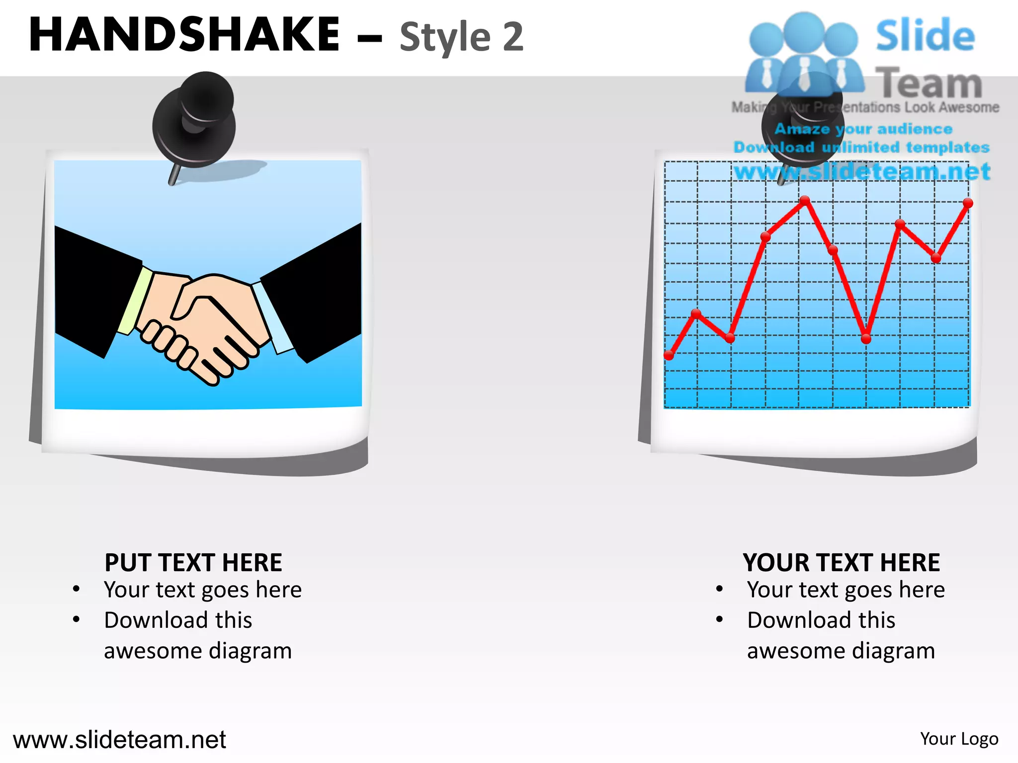Handshake design 2 powerpoint templates. | PDF