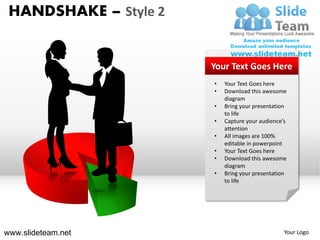 Handshake design 2 powerpoint templates. | PDF