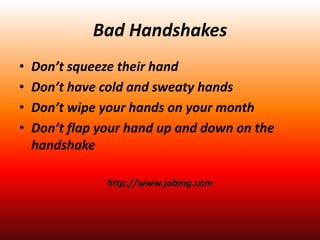 Handshake for job interview | PPTX