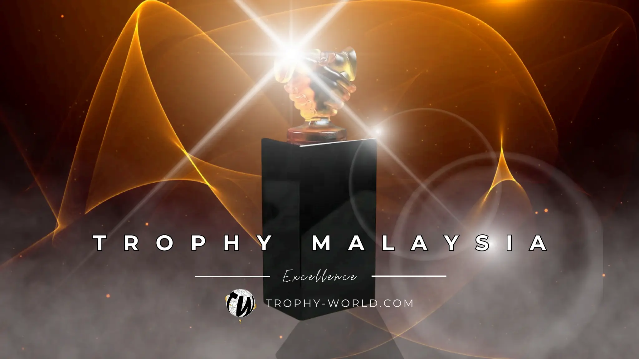 Handshake liu li Crystal Trophies at Trophy-World Malaysia | Custom Trophies & Plaques Supplier ...