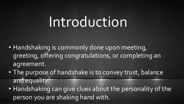 Handshakes and their types