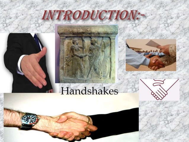 Handshakes and greetings | PPTX