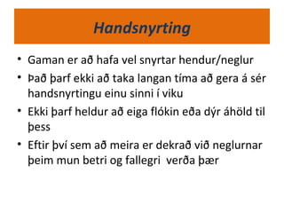 Handsnyrting | PPT