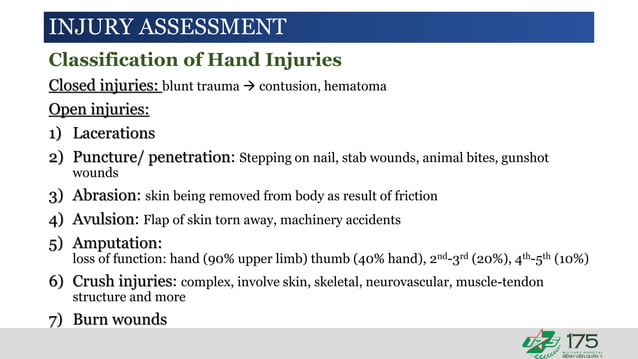 Hand Soft Tissue Injuries | PPT