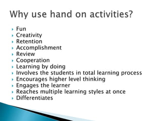 Science Hands on activities | PPTX