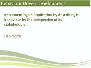 Hands on BDD with cucumber - Agile Goa Sept 2013 | PPT