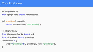 Hands on django part 1 | PPT