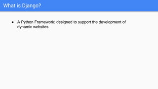 Hands on django part 1 | PPT