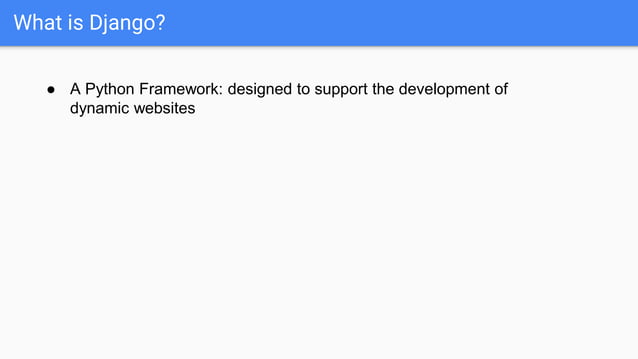 Hands on django part 1 | PPT