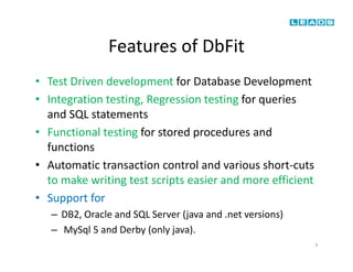 Hands on training on DbFit Part-I | PPTX