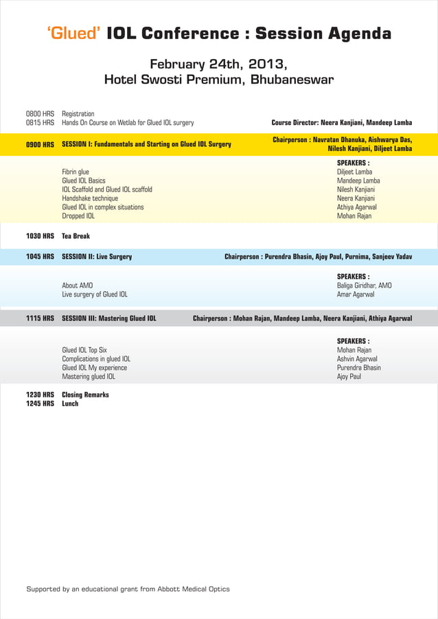 Hands on wet lab in glued iol 2013 | PDF