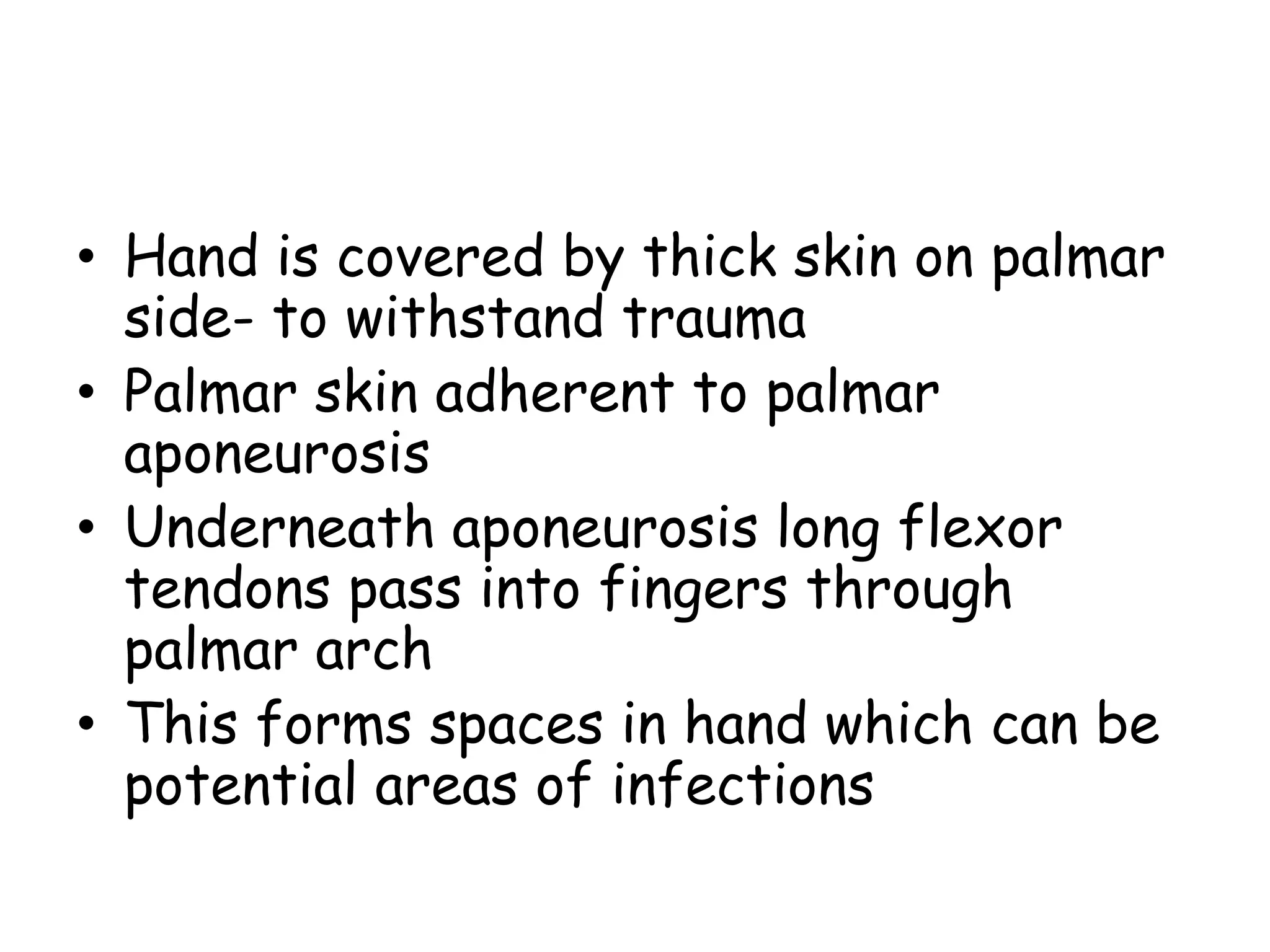 Hand spaces anatomy & infections | PPTX