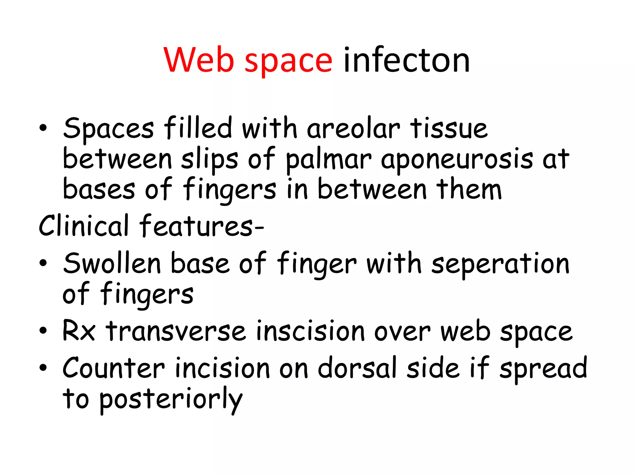 Hand spaces anatomy & infections | PPTX