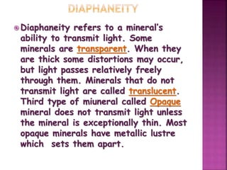 Studying Hand specimens & their Physical Properties | PPTX
