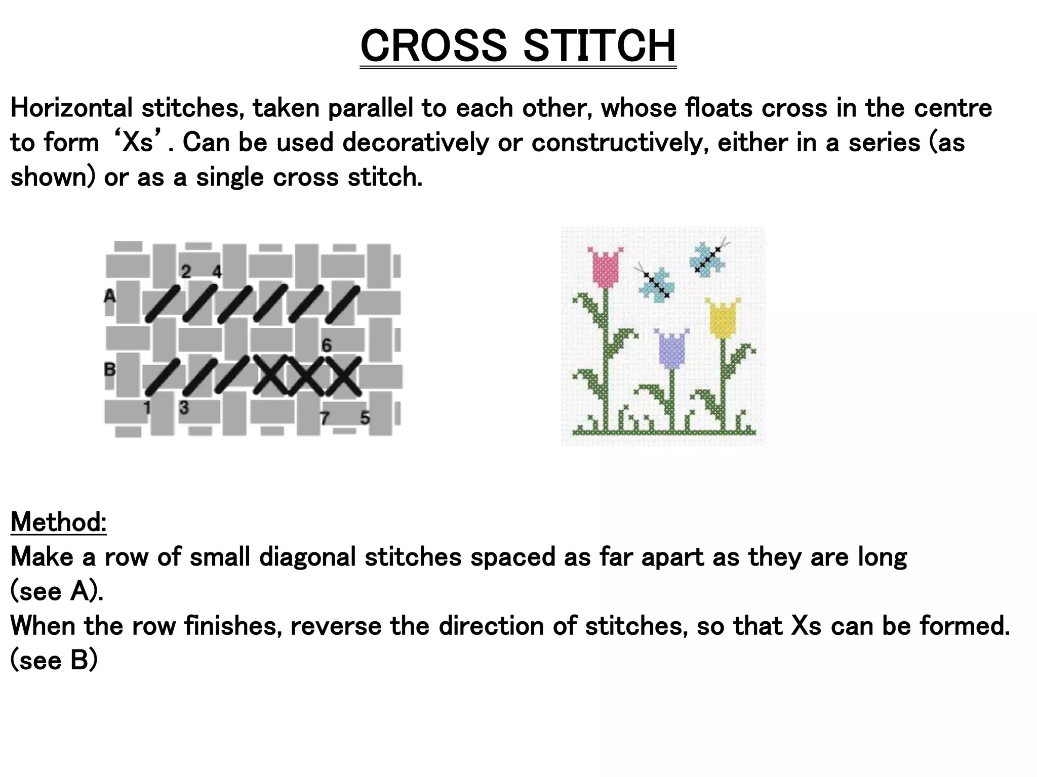 Basic Hand stitches used for Embroideries | PPTX