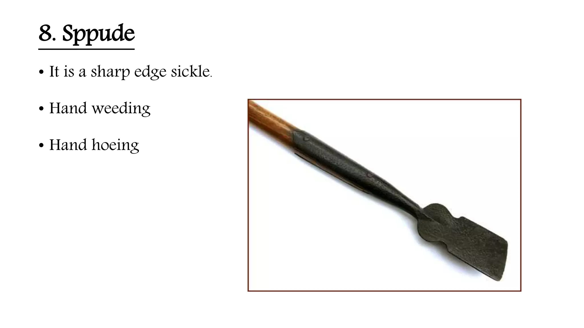 Hands tools for weeds control | PPTX