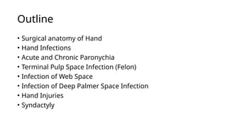 Principles of Hand Surgery and management | PPTX