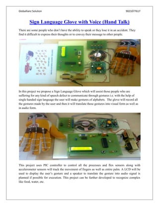 Hand talk (assistive technology for dumb)- Sign language glove with ...