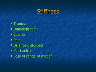 Hand Therapy - Stiff Small Joints Of The Fingers | PPT
