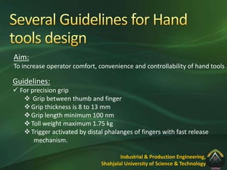 Hand tool design for ergonomics | PPTX