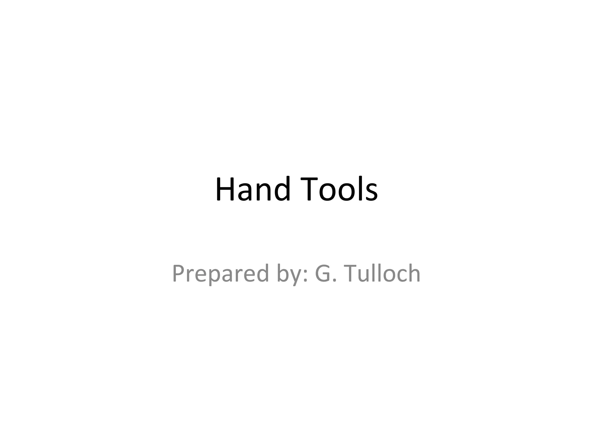 Hand tools | PPT