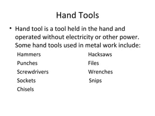 Hand tools | PPT