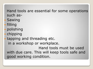 Hand and portable tools | PPTX