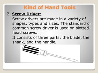 Hand and portable tools | PPTX