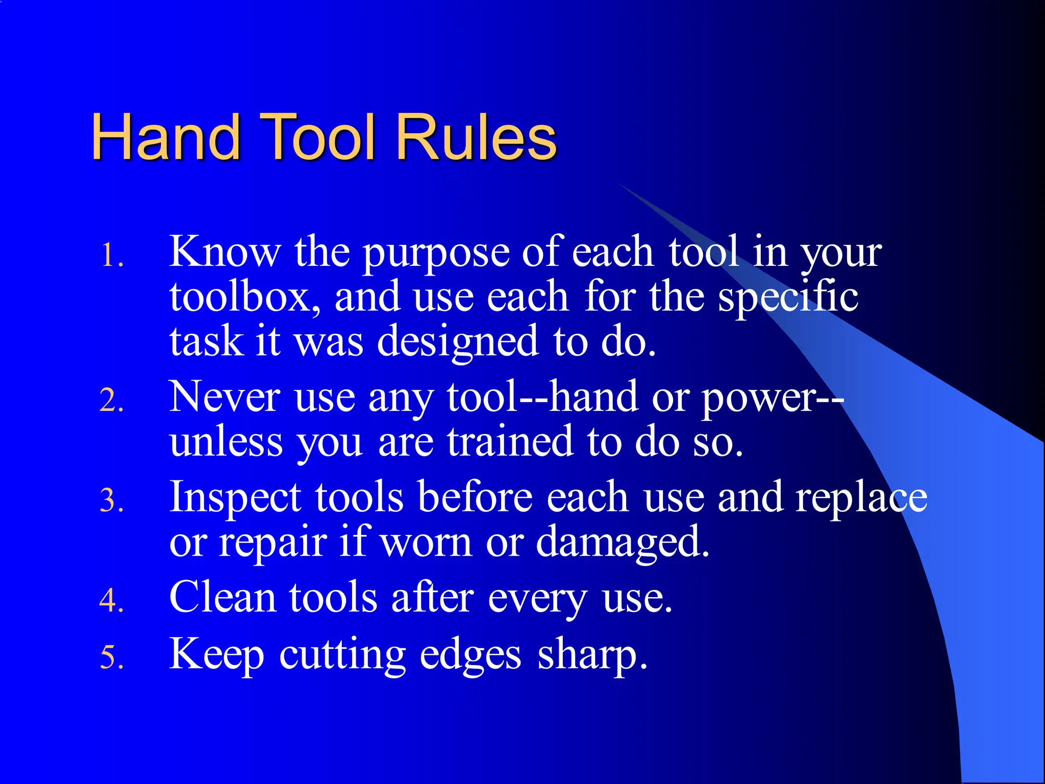 Hand Tool health Safety and environment. | PDF