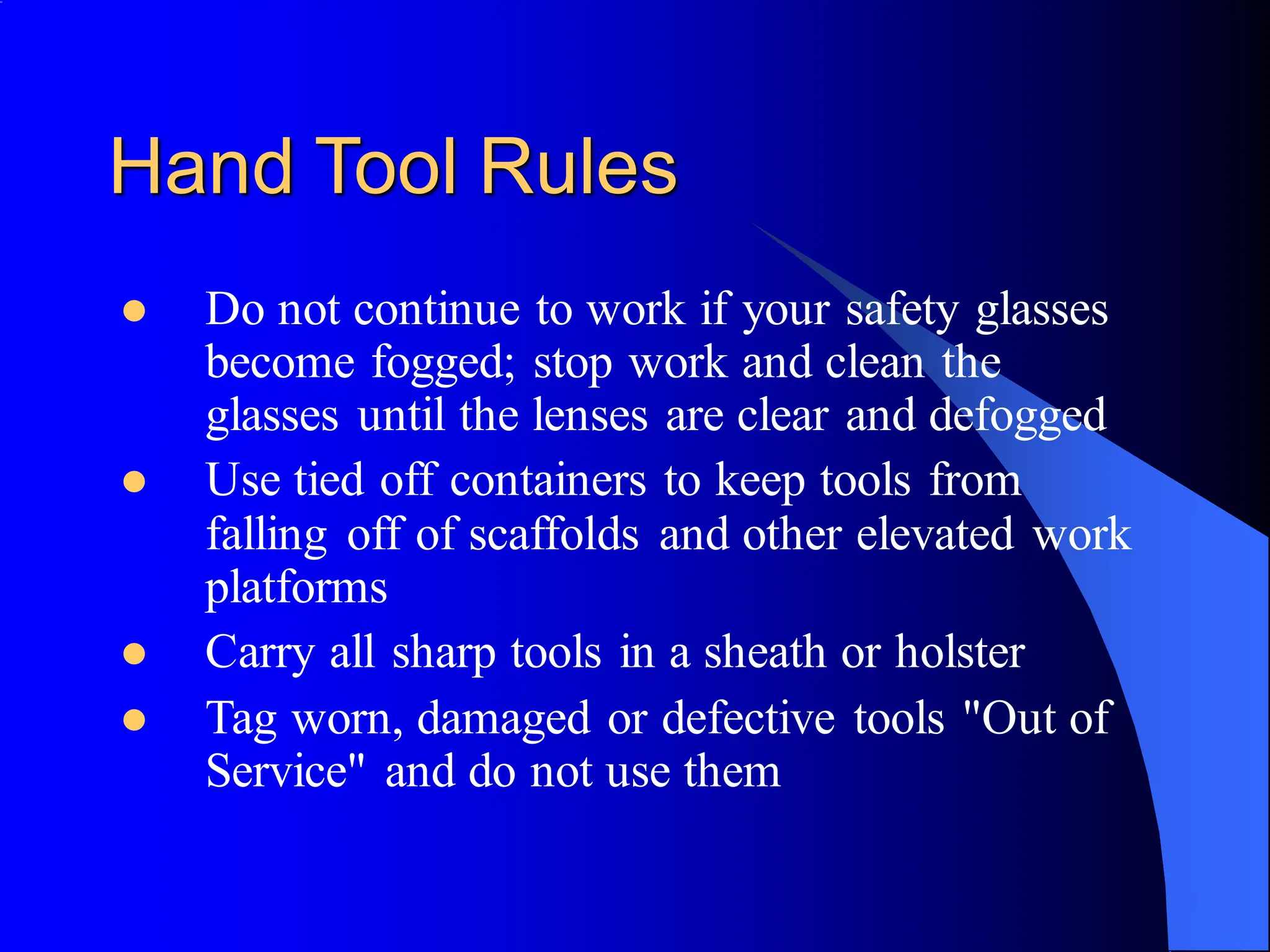 Hand Tool health Safety and environment. | PDF