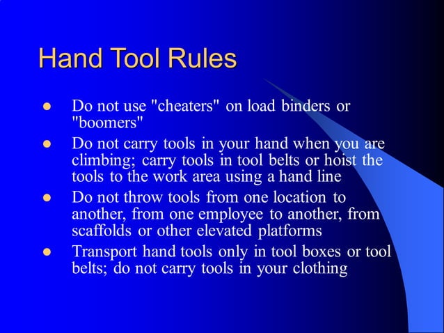 Hand Tool health Safety and environment. | PDF