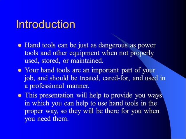 Hand Tool health Safety and environment. | PDF