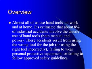Hand Tool health Safety and environment. | PDF