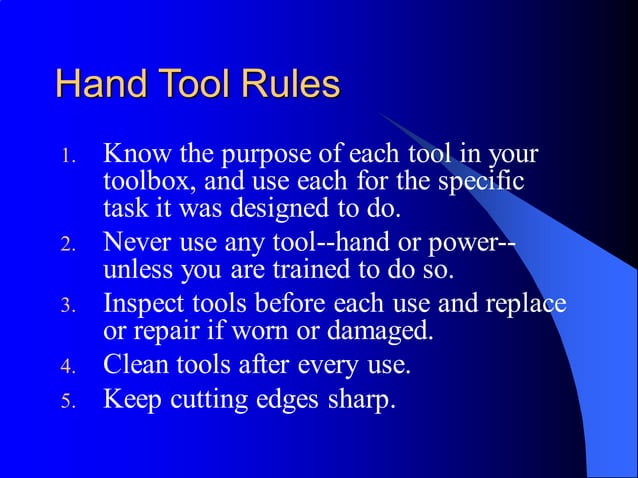 Hand Tool health Safety and environment. | PDF