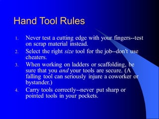 Hand Tool health Safety and environment. | PDF