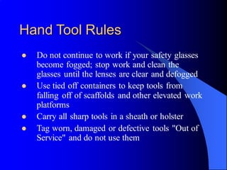 Hand Tool health Safety and environment. | PDF