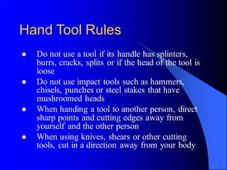 Hand Tool health Safety and environment. | PDF