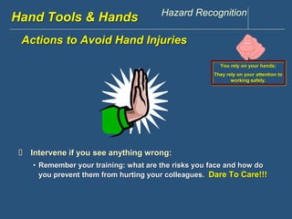 Hand tools and hand hazards ppt | PPTX