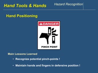 Hand tools and hand hazards ppt | PPTX
