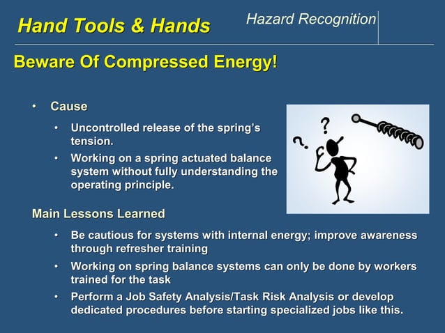 Hand tools and hand hazards ppt | PPT