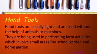 Hand tools presentation | PPTX
