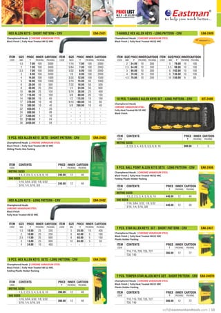 Eastman Hand tools price list 2015 | PDF