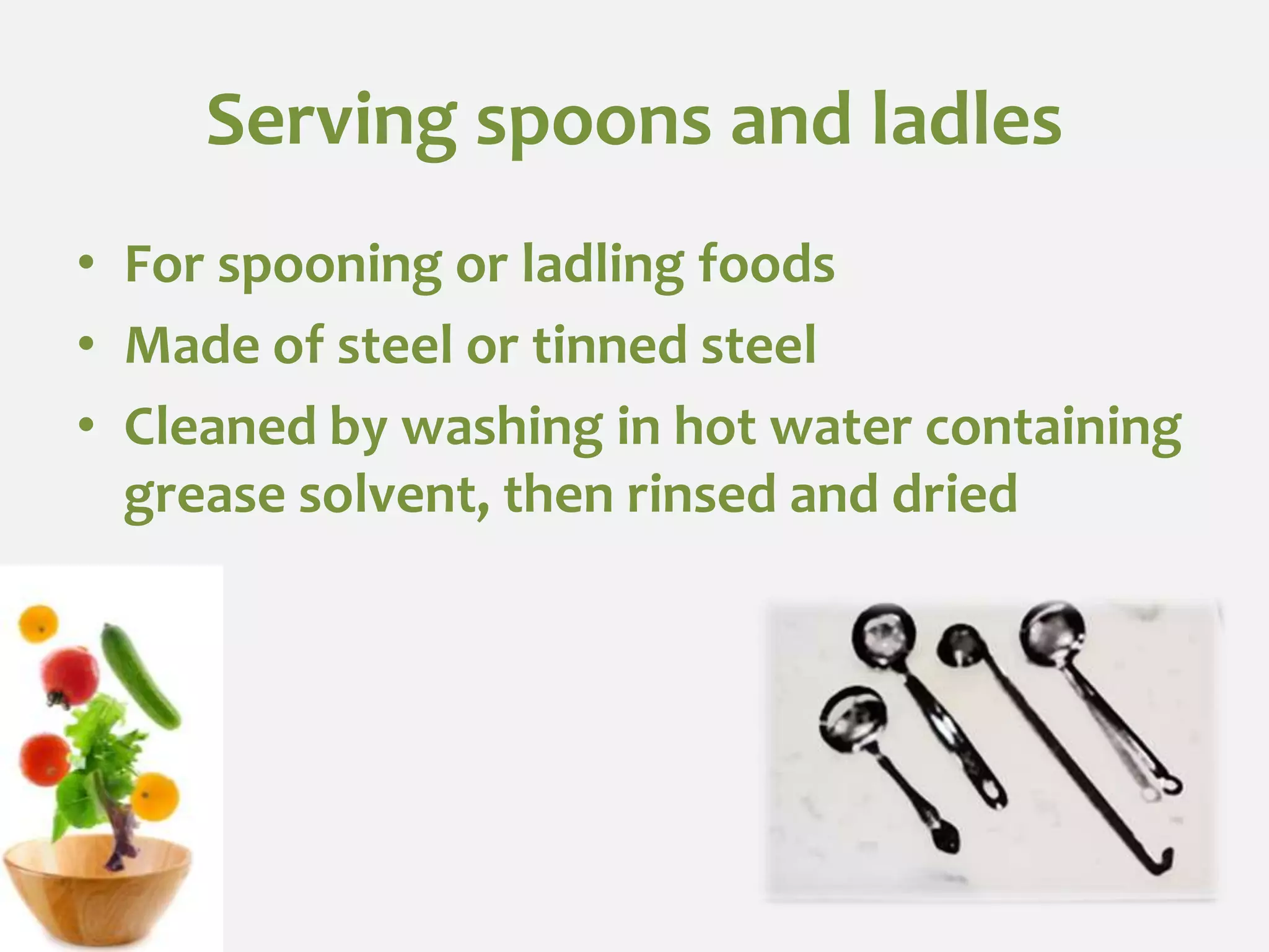 Hand tools used in larder | PPT