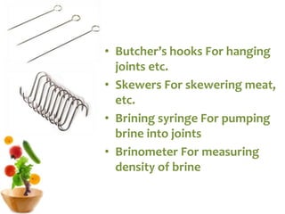 Hand tools used in larder | PPT