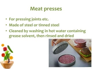 Hand tools used in larder | PPT