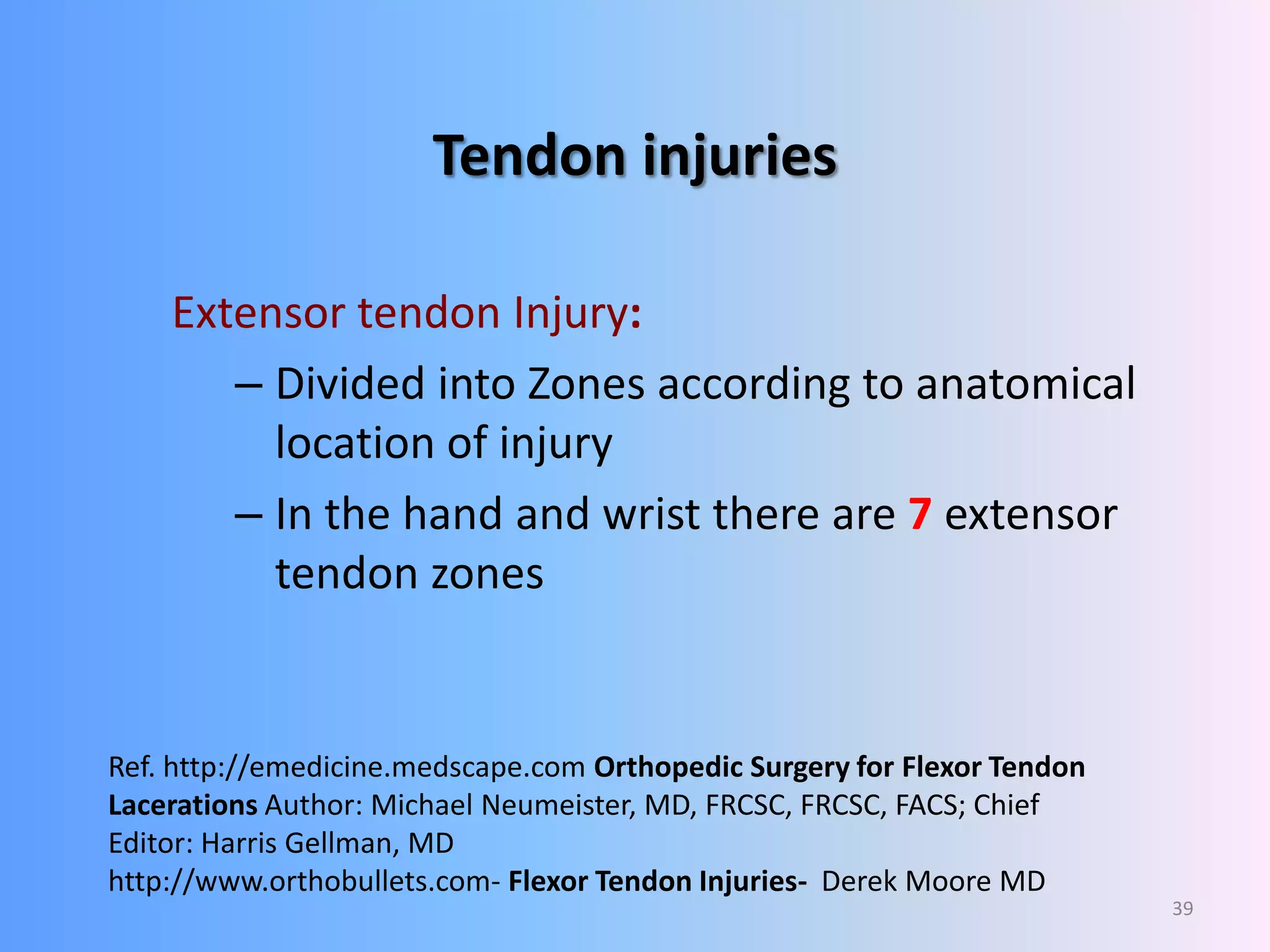 Hand trauma - soft tissue injuries overview ,principles of management ...