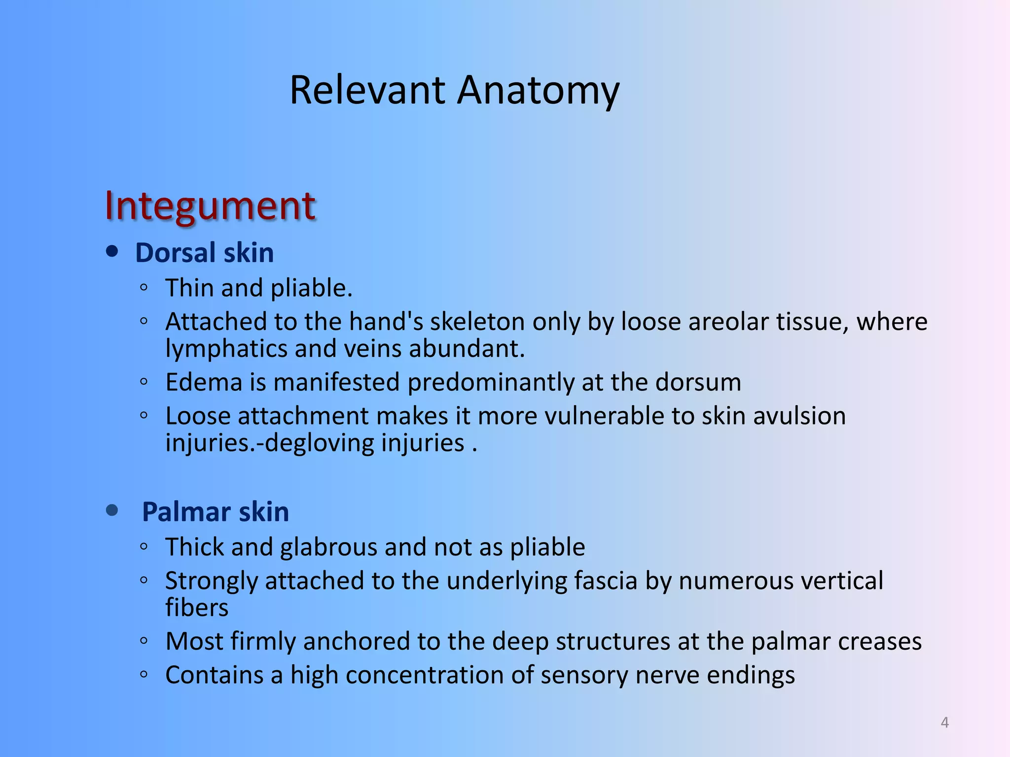 Hand trauma - soft tissue injuries overview ,principles of management ...